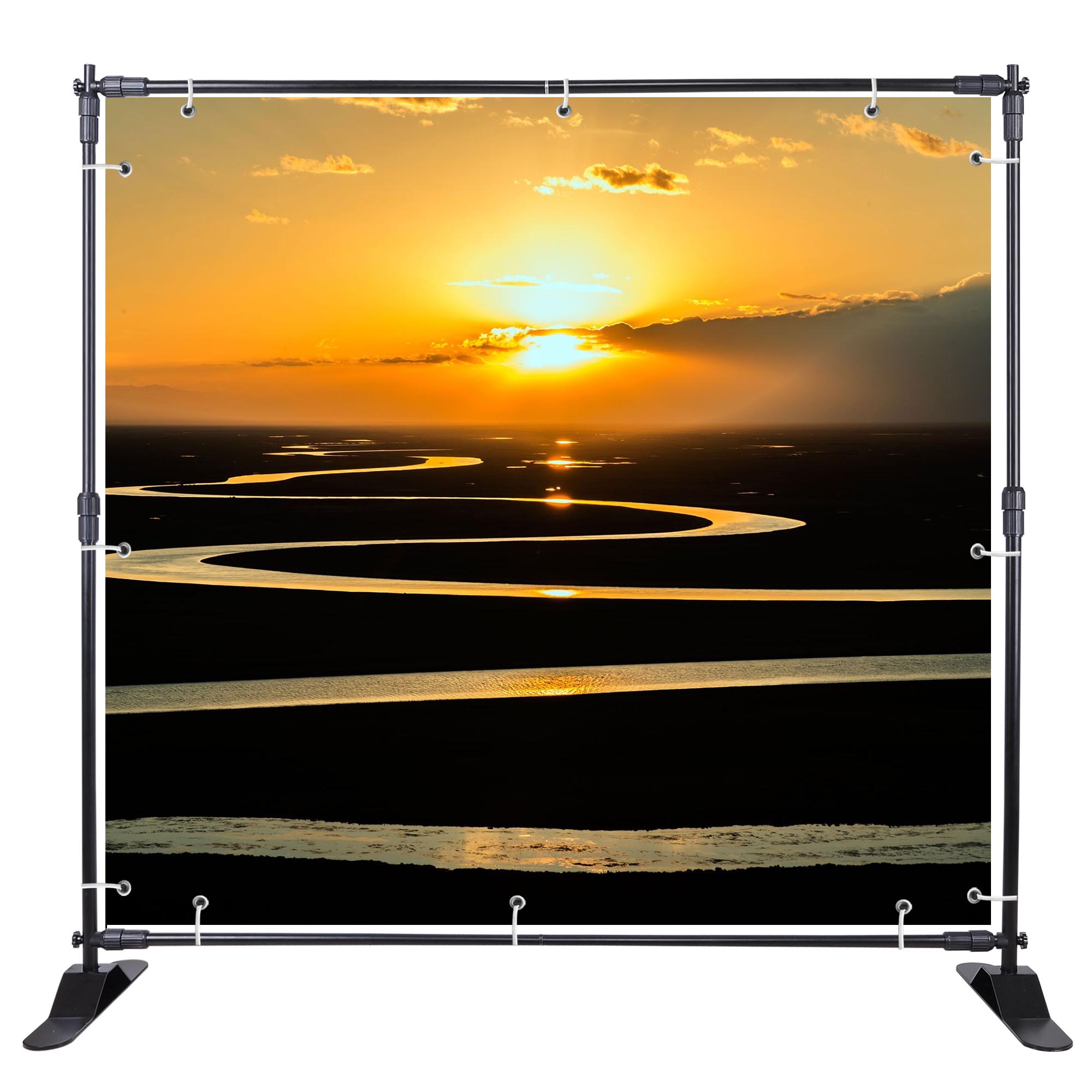 Aluminum Backdrop Portable 8*10FT Adjustable Banner Stand - Shuoyi